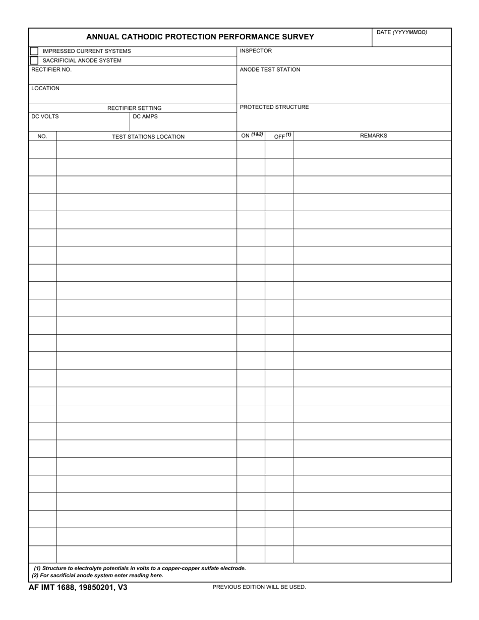 AF IMT Form 1688 - Fill Out, Sign Online and Download Fillable PDF ...