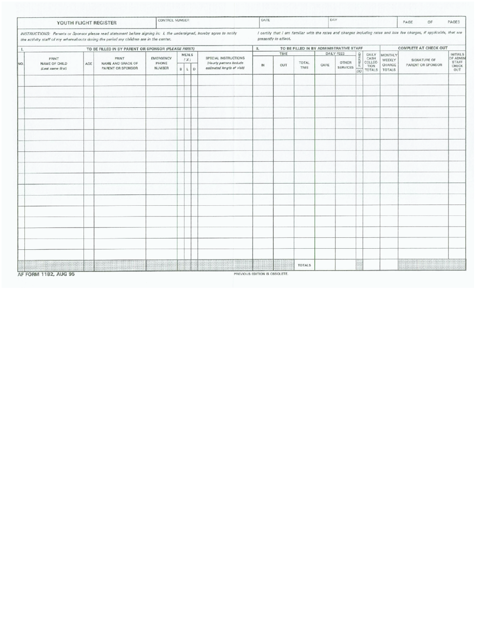 AF Form 1182 - Fill Out, Sign Online and Download Fillable PDF ...
