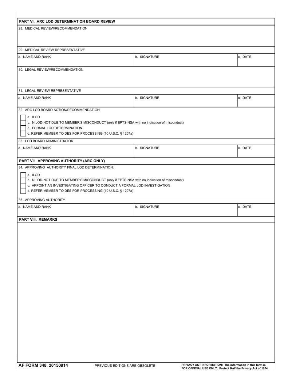 Af Form 348 Fill Out Sign Online And Download Fillable Pdf