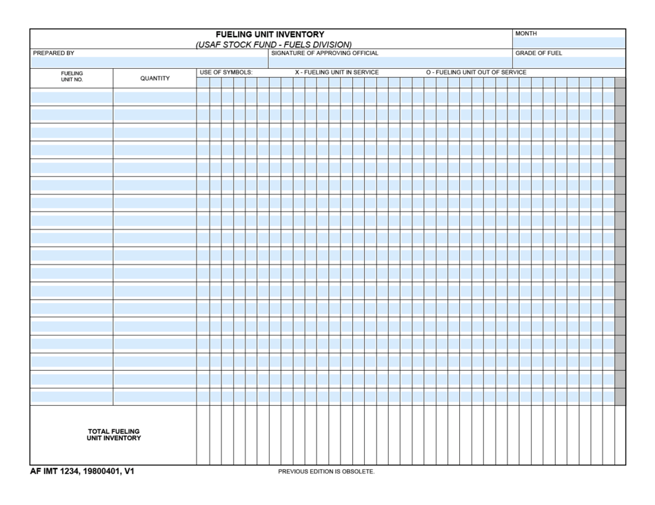 AF IMT Form 1234 - Fill Out, Sign Online and Download Fillable PDF ...