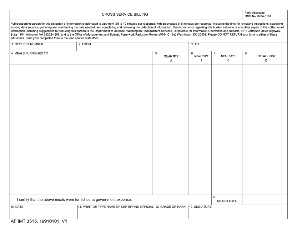 AF IMT Form 3515 - Fill Out, Sign Online and Download Fillable PDF ...