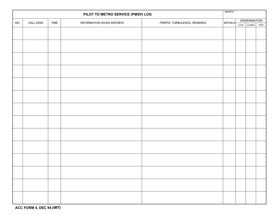 ACC Form 4 - Fill Out, Sign Online and Download Fillable PDF ...