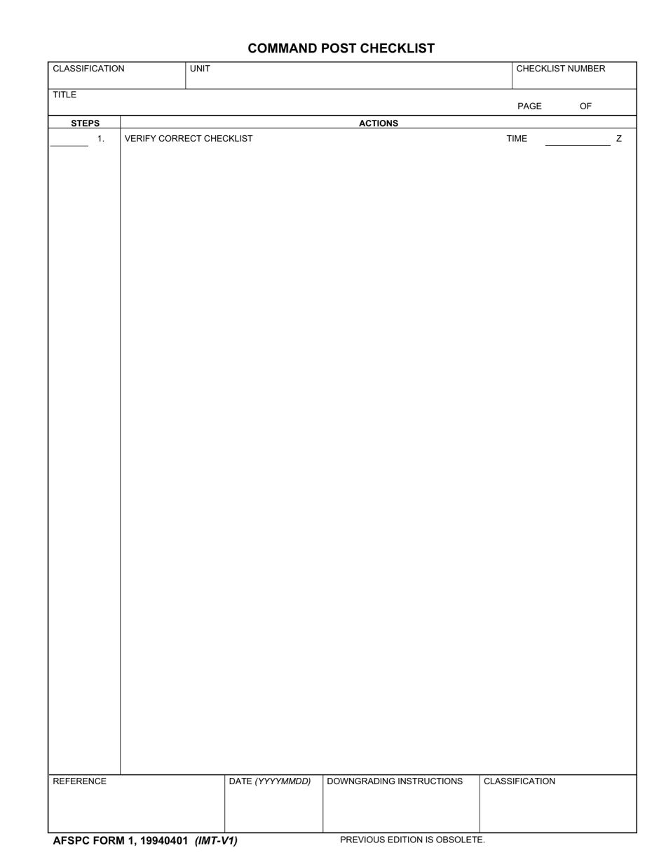 AFSPC Form 1 - Fill Out, Sign Online and Download Fillable PDF ...