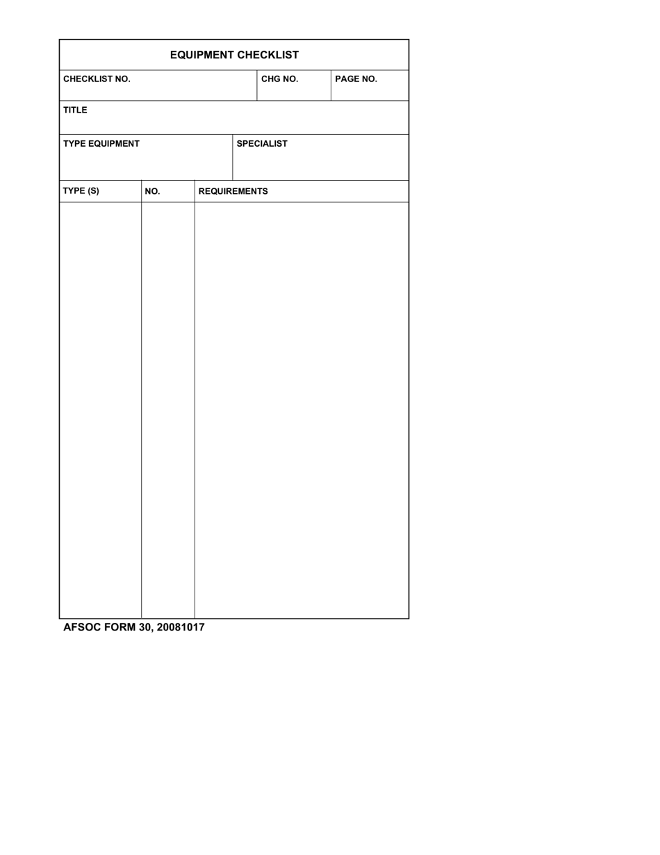 AFSOC Form 30 - Fill Out, Sign Online and Download Fillable PDF ...