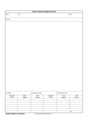 AF Form 50 Download Fillable PDF or Fill Online Flight Crew Information ...