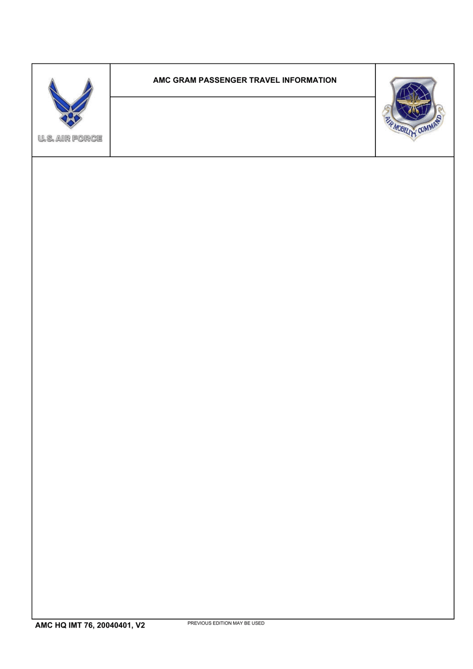 AMC HQ IMT Form 76 - Fill Out, Sign Online and Download Fillable PDF ...