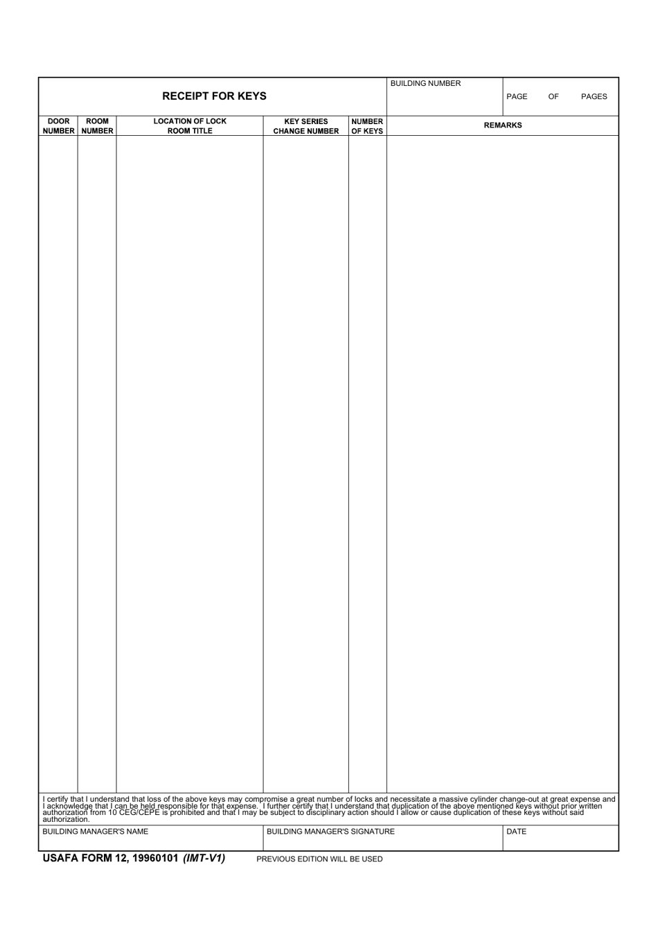 USAFA Form 12 - Fill Out, Sign Online and Download Fillable PDF ...