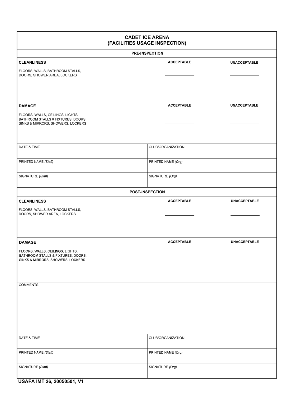 USAFA IMT Form 26 - Fill Out, Sign Online and Download Fillable PDF ...