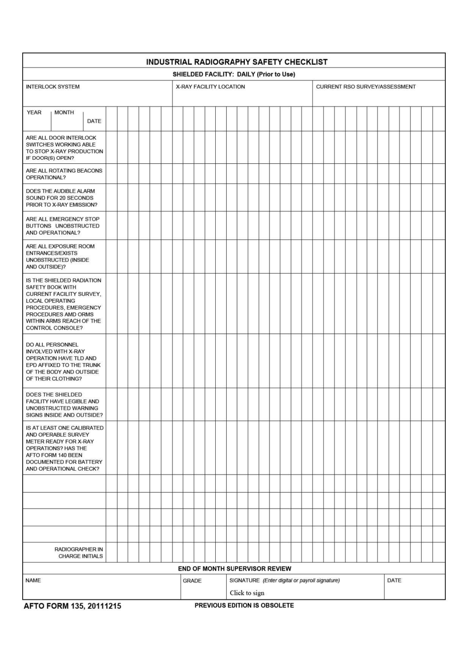 AFTO Form 135 - Fill Out, Sign Online and Download Fillable PDF ...
