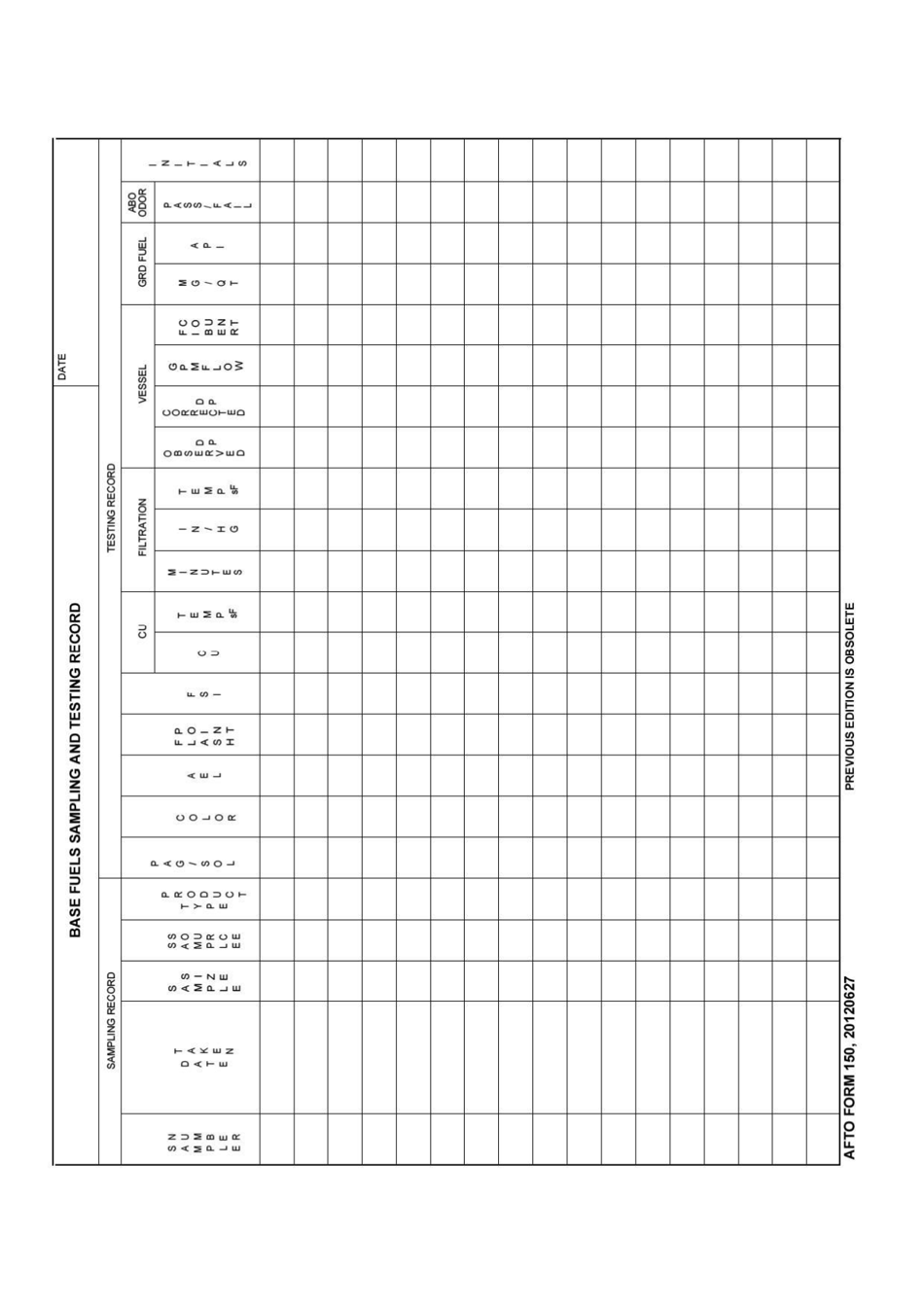 AFTO Form 150 - Fill Out, Sign Online and Download Fillable PDF ...