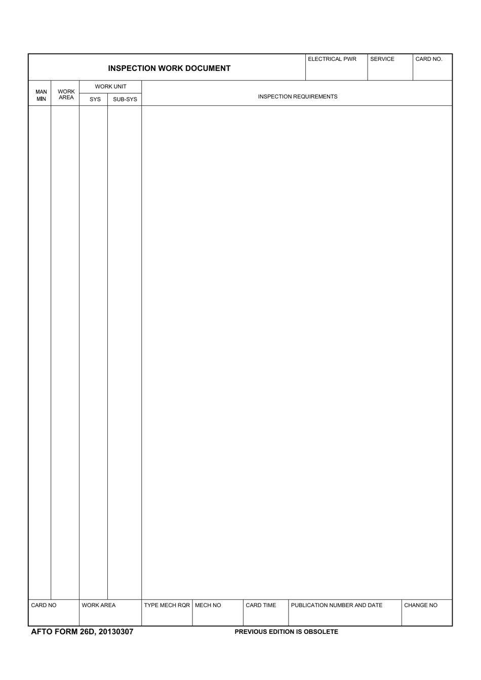 AFTO Form 26D - Fill Out, Sign Online and Download Fillable PDF ...