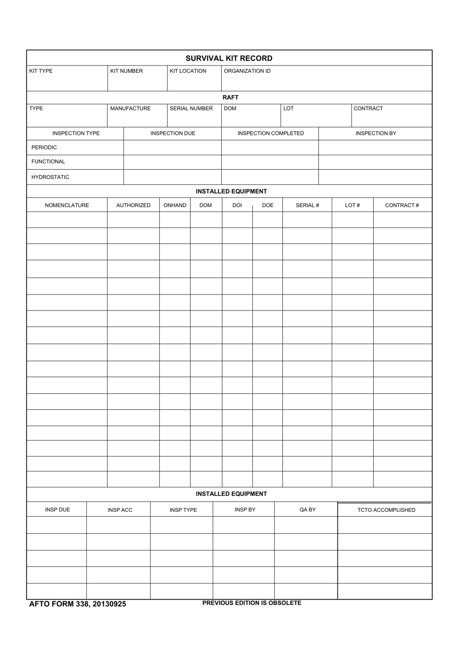 AFTO Form 338 - Fill Out, Sign Online and Download Fillable PDF ...
