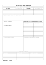 AFTO Form 57 Download Fillable PDF or Fill Online Pmel Technical Order ...
