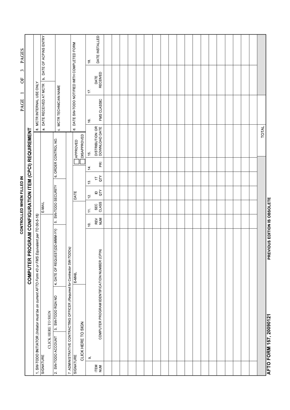 AFTO Form 157 - Fill Out, Sign Online and Download Fillable PDF ...