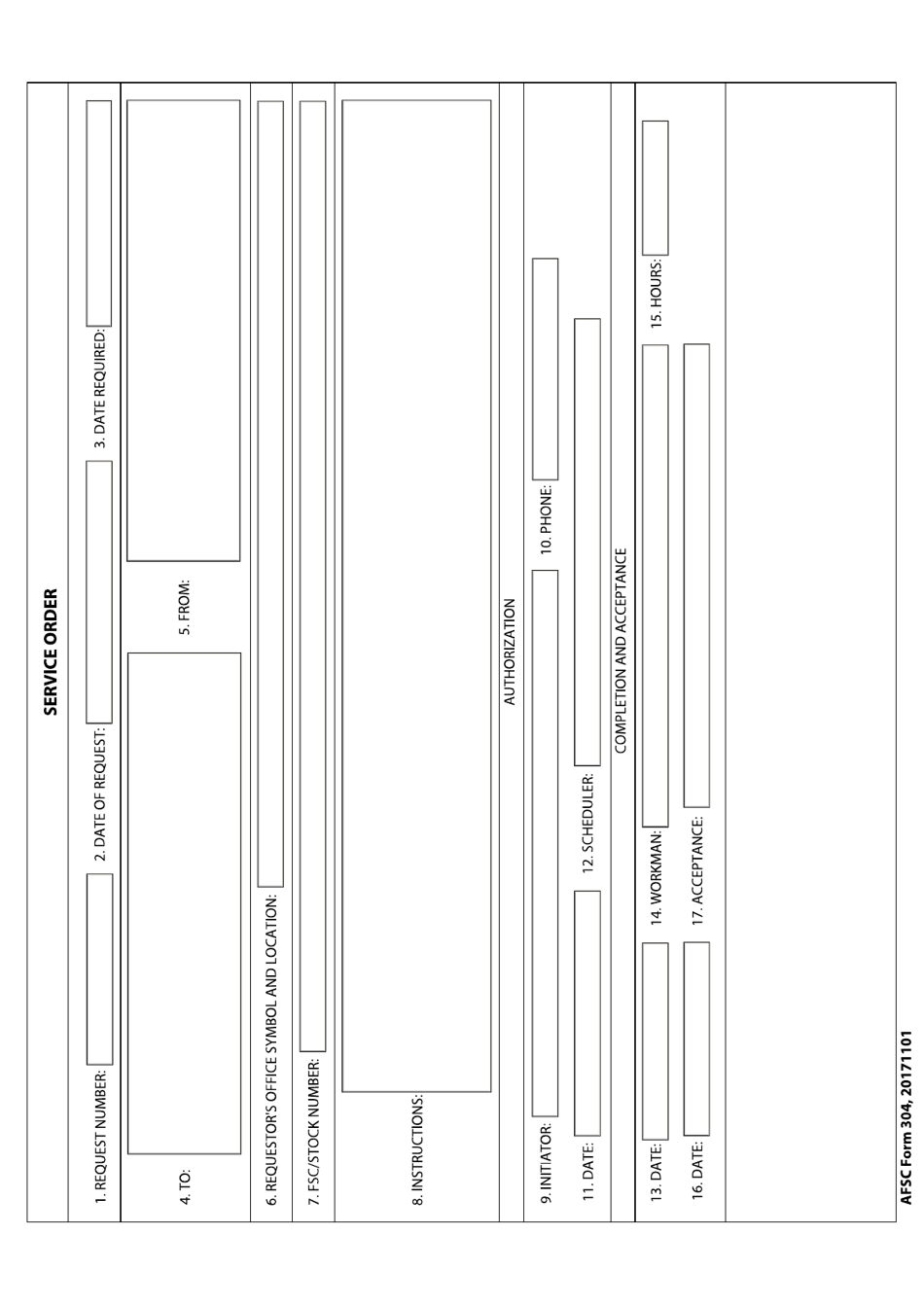 AFSC Form 304 - Fill Out, Sign Online and Download Fillable PDF ...