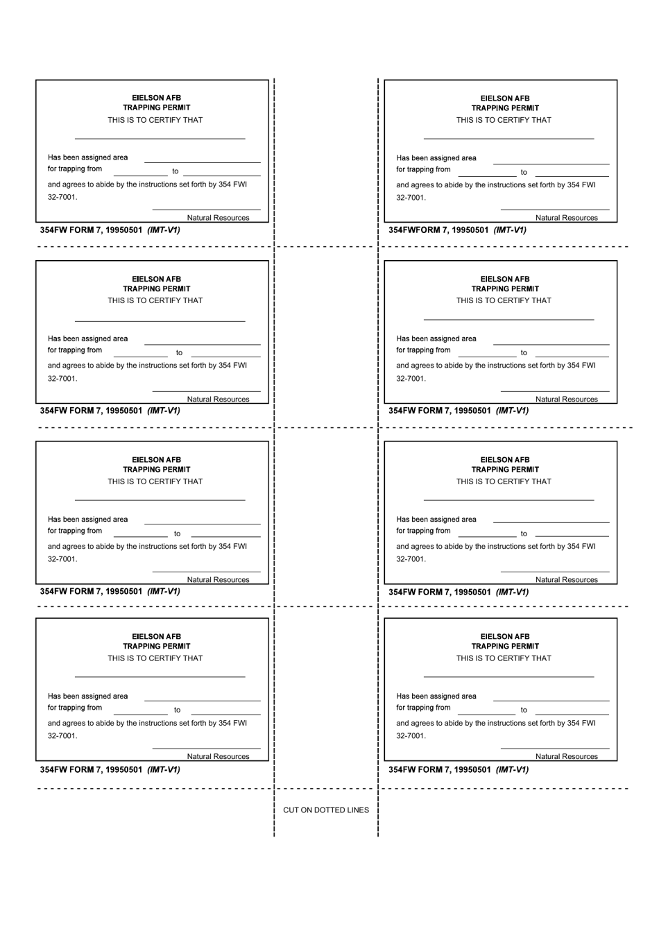 354 FW Form 7 - Fill Out, Sign Online and Download Fillable PDF ...