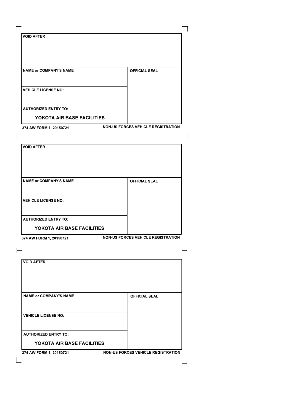 374 AW Form 1 - Fill Out, Sign Online and Download Fillable PDF ...
