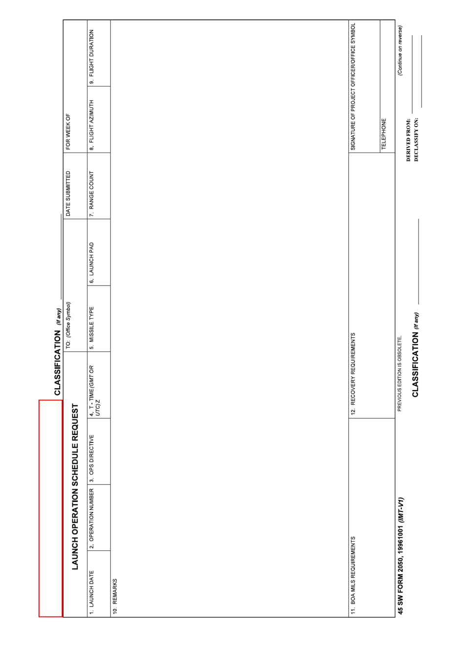 45 SW Form 2050 - Fill Out, Sign Online and Download Fillable PDF ...