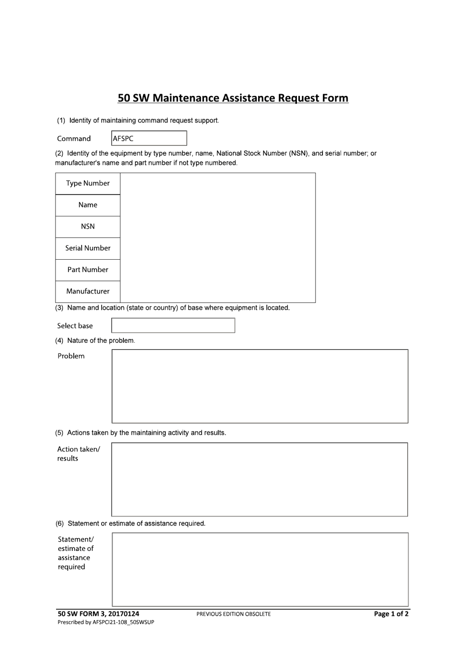 50 SW Form 3 - Fill Out, Sign Online and Download Fillable PDF ...