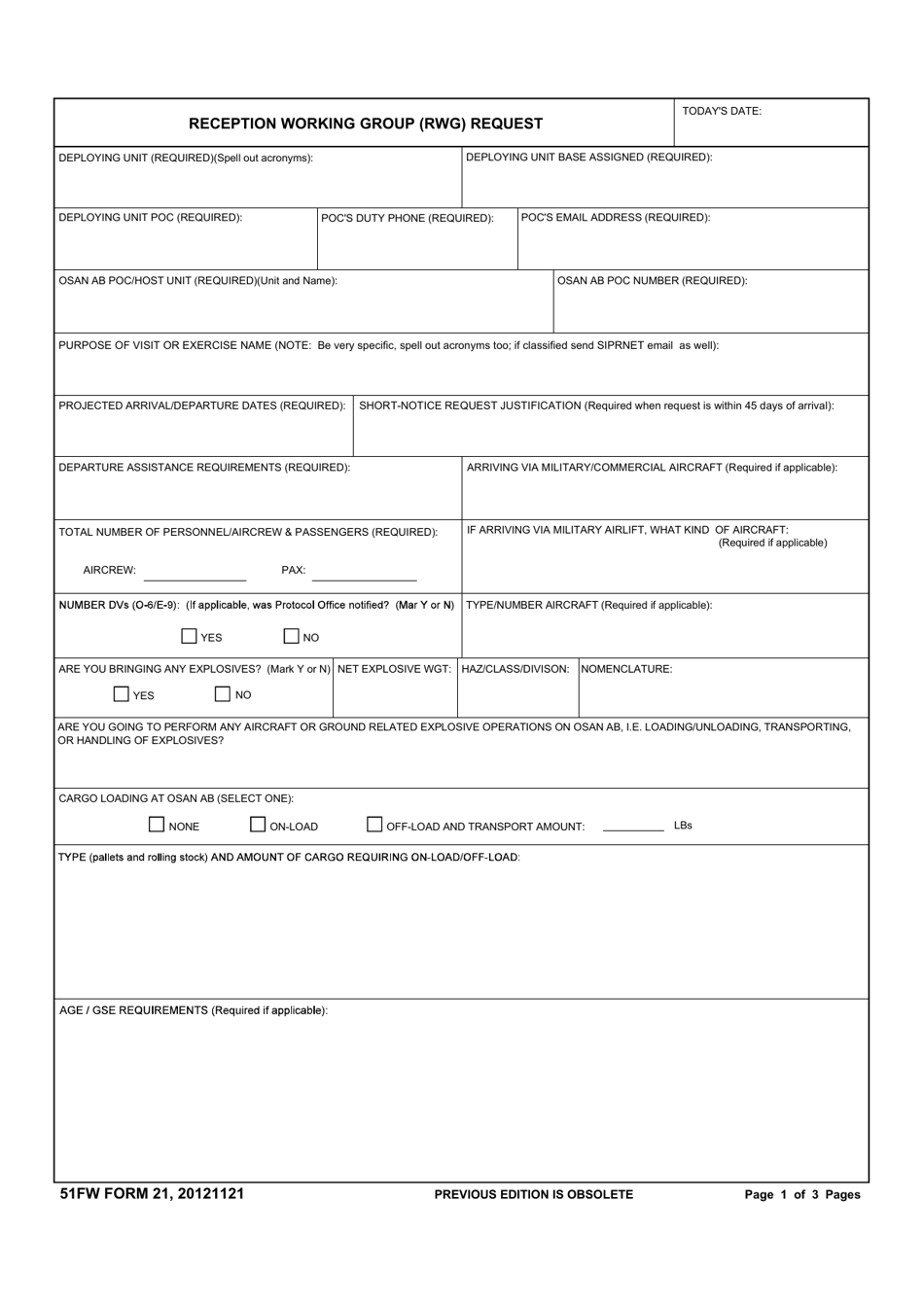 51 FW Form 21 - Fill Out, Sign Online and Download Fillable PDF ...