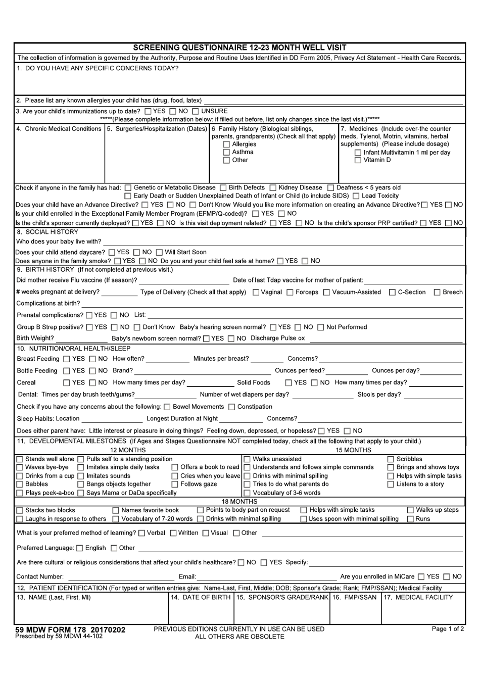 59 MDW Form 178 - Fill Out, Sign Online and Download Fillable PDF ...
