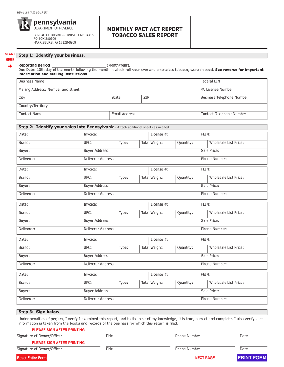 Form REV-1164 - Fill Out, Sign Online and Download Fillable PDF ...