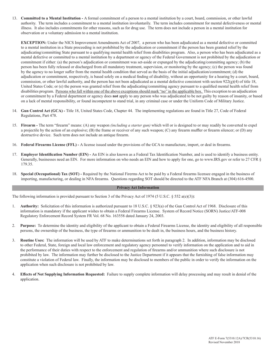 ATF Form 7/7CR (5310.12A/5310.16) Part B - Fill Out, Sign Online and ... ATF Form 7/7CR (5310.12A/5310.16) Part B - Fill Out, Sign Online and ...