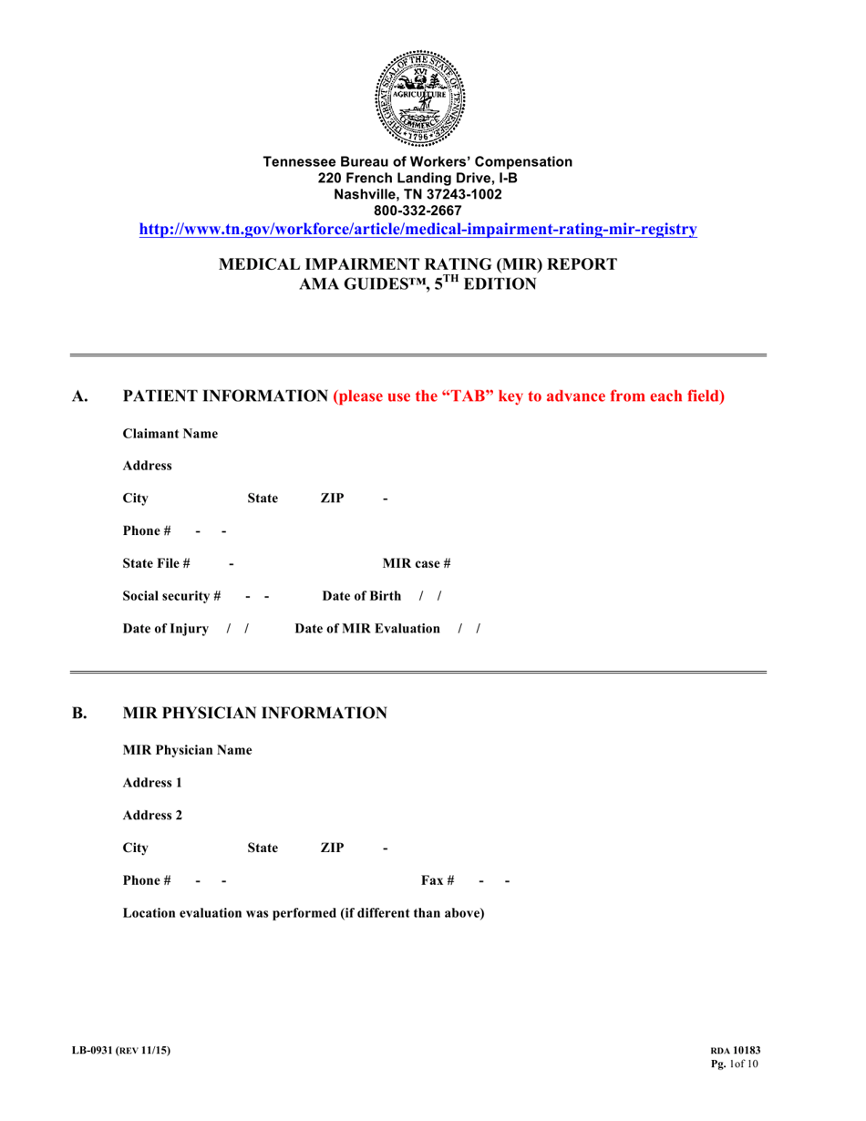 Form LB-0931 - Fill Out, Sign Online and Download Printable PDF ...