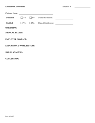 Vermont Entitlement Assessment - Fill Out, Sign Online and Download PDF ...