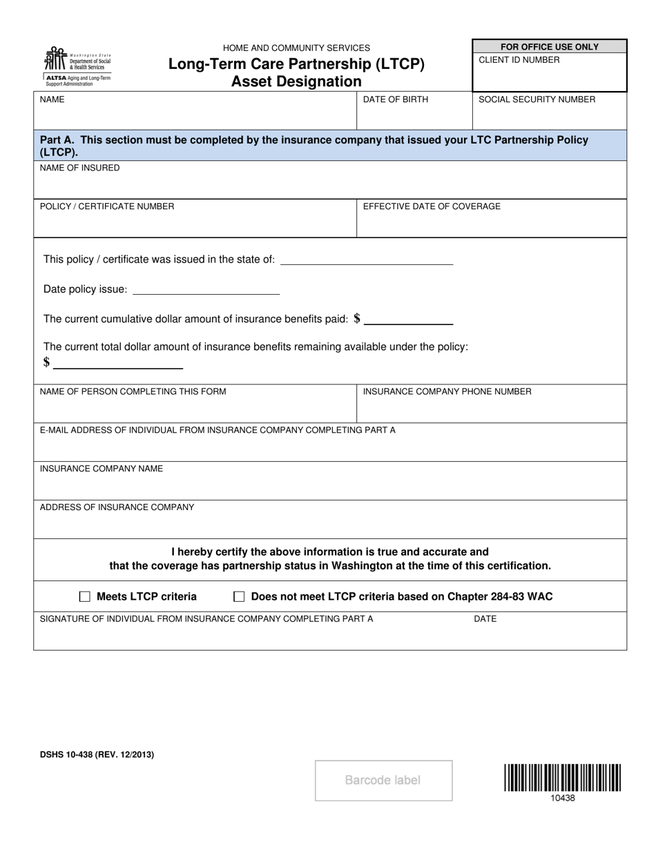 DSHS Form 10-438 - Fill Out, Sign Online and Download Printable PDF ...
