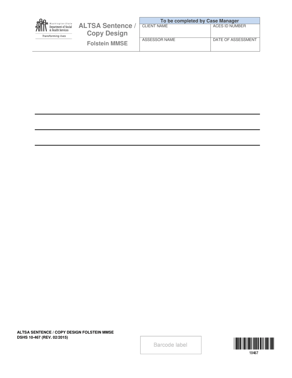 DSHS Form 10-467 - Fill Out, Sign Online and Download Printable PDF ...