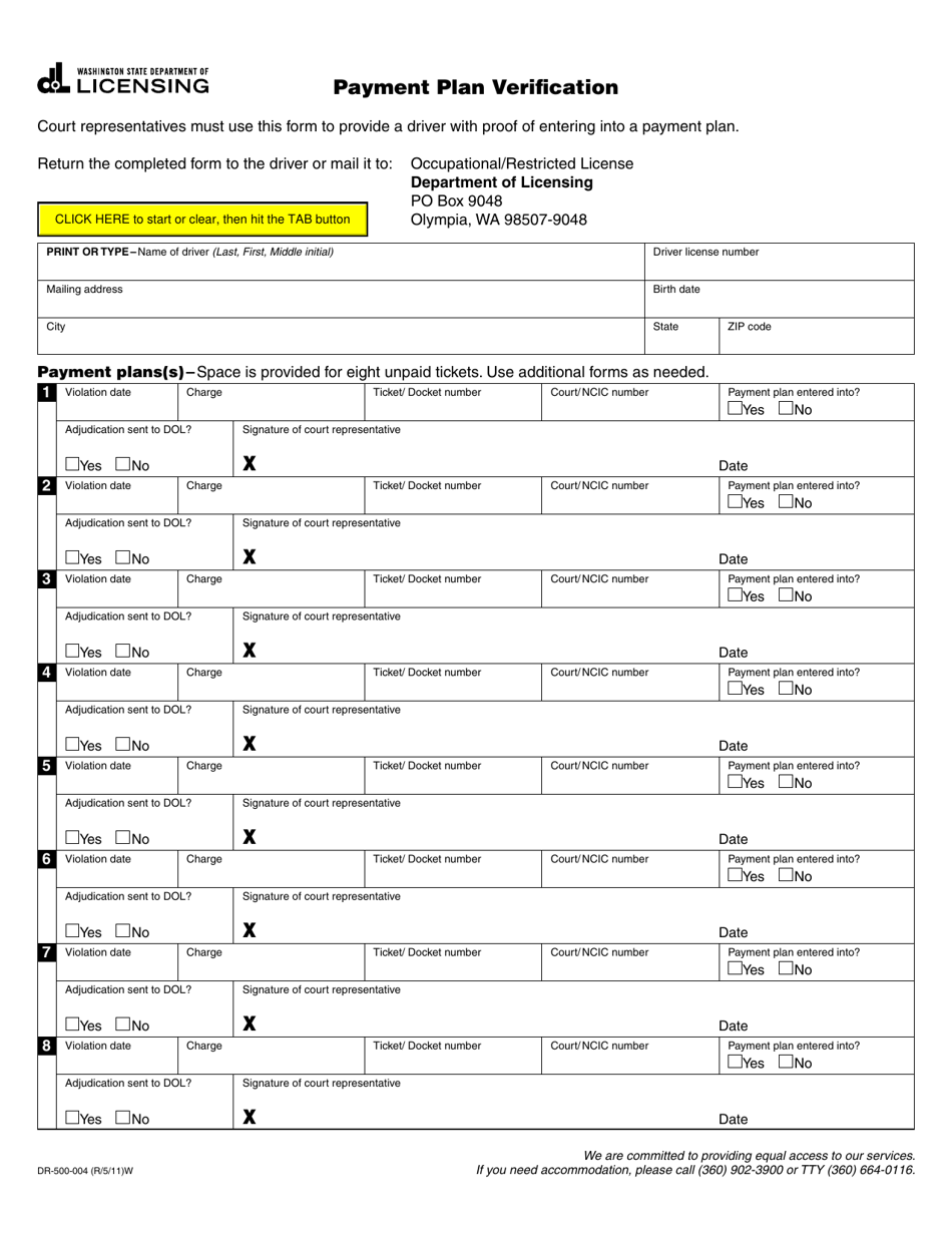 Form DR-500-004 - Fill Out, Sign Online and Download Fillable PDF ...