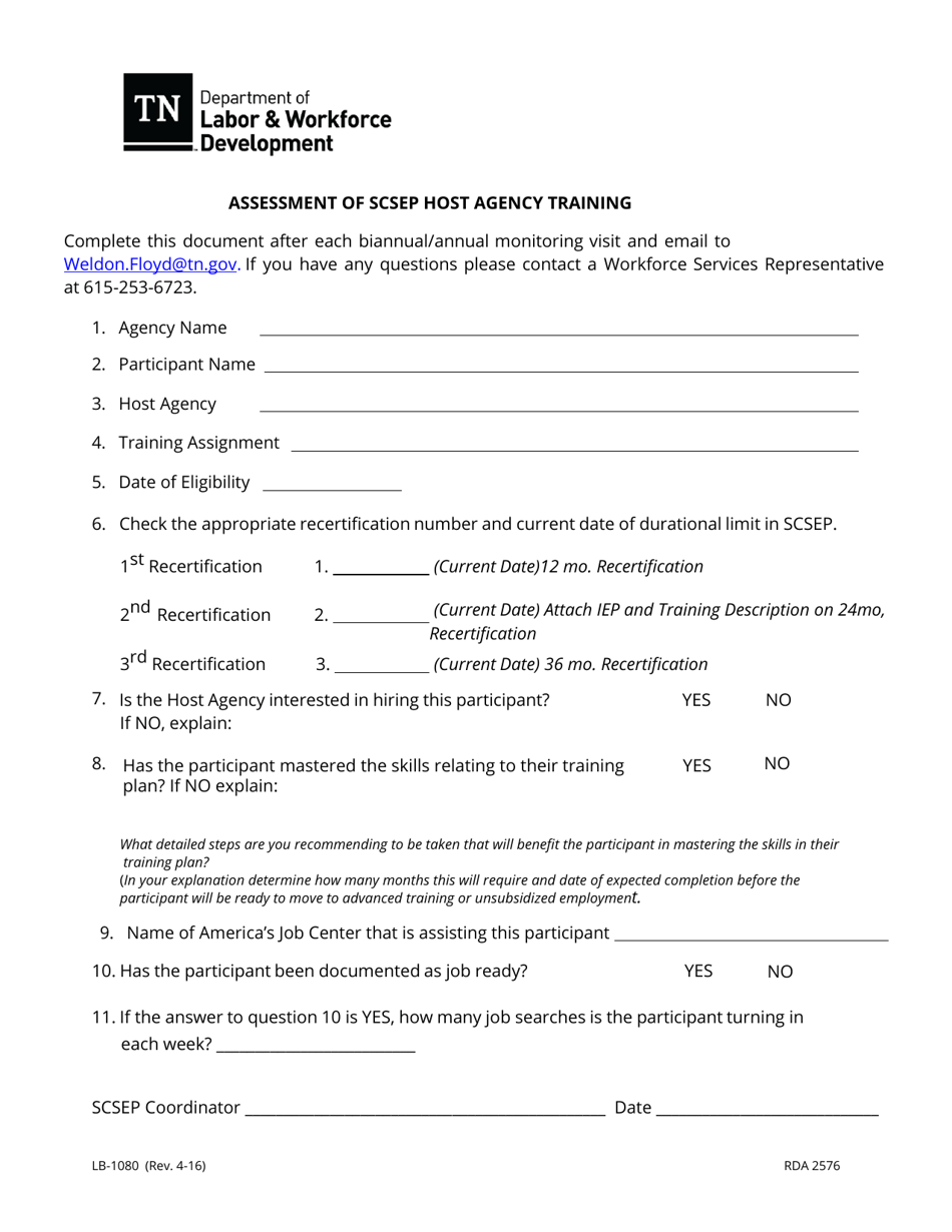 Form LB-1080 - Fill Out, Sign Online and Download Printable PDF ...