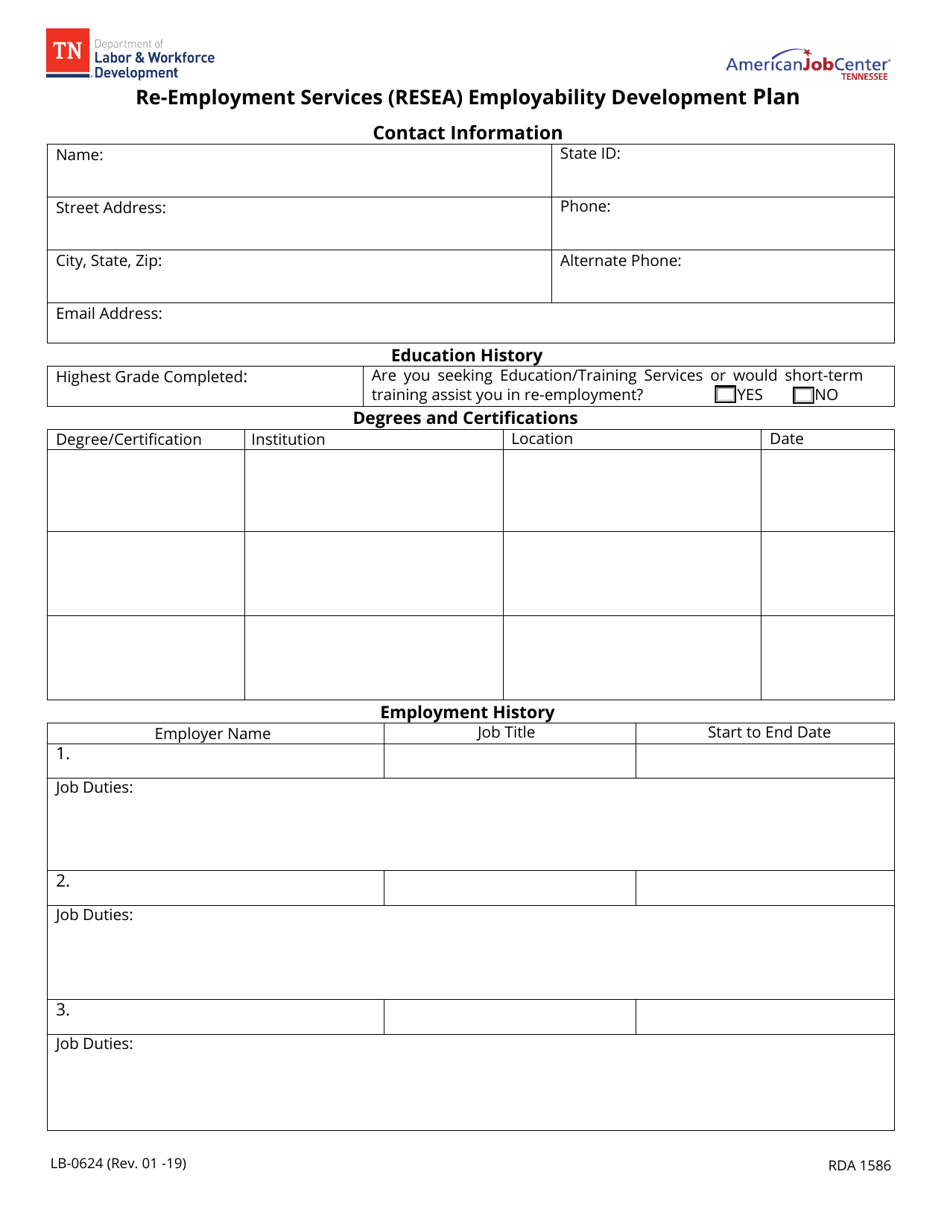 Form LB-0624 - Fill Out, Sign Online and Download Fillable PDF ...