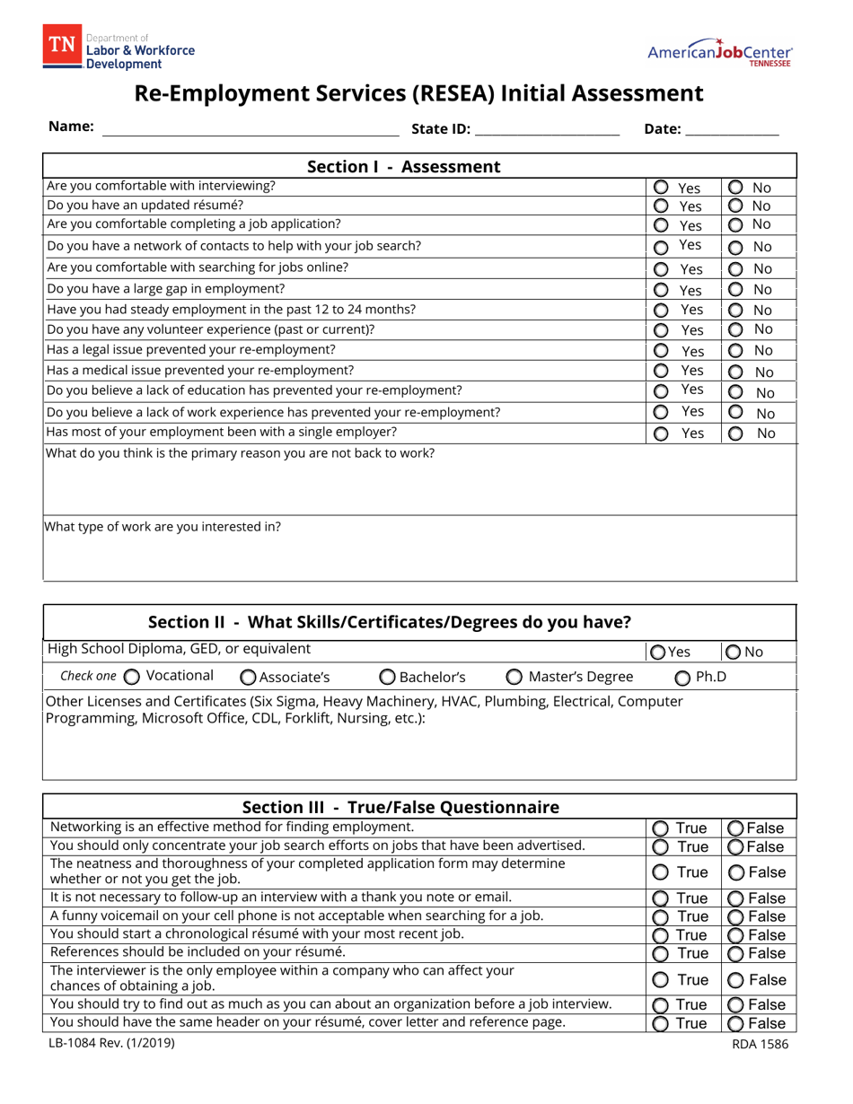Form LB-1084 - Fill Out, Sign Online and Download Fillable PDF ...