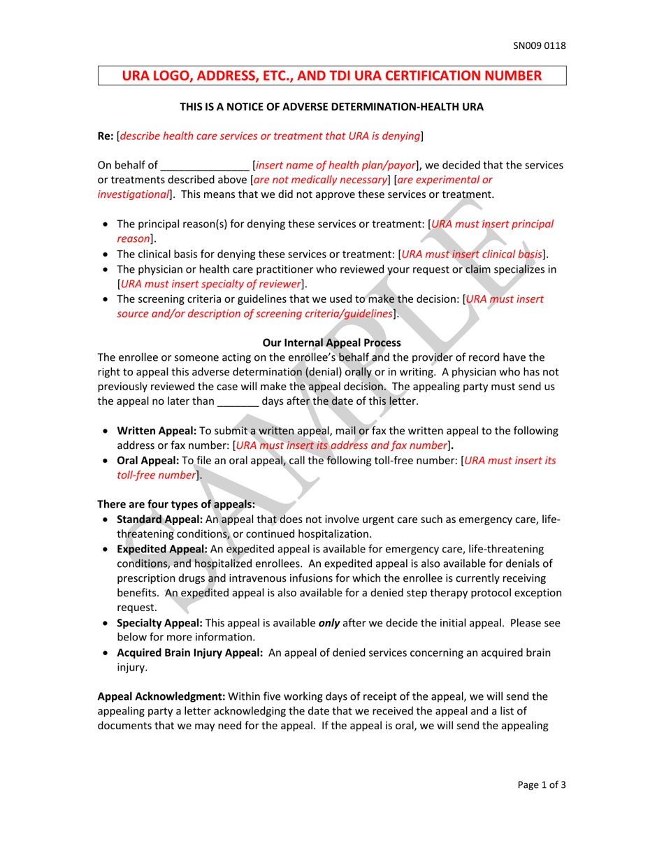 Form SN009 - Fill Out, Sign Online and Download Fillable PDF, Texas ...