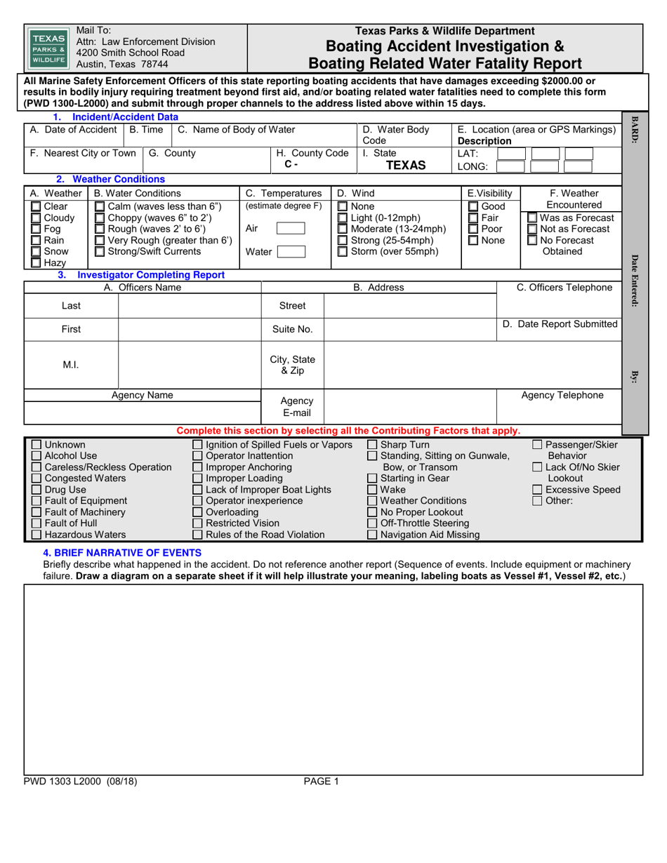 Form PWD1303 L2000 - Fill Out, Sign Online and Download Fillable PDF ...