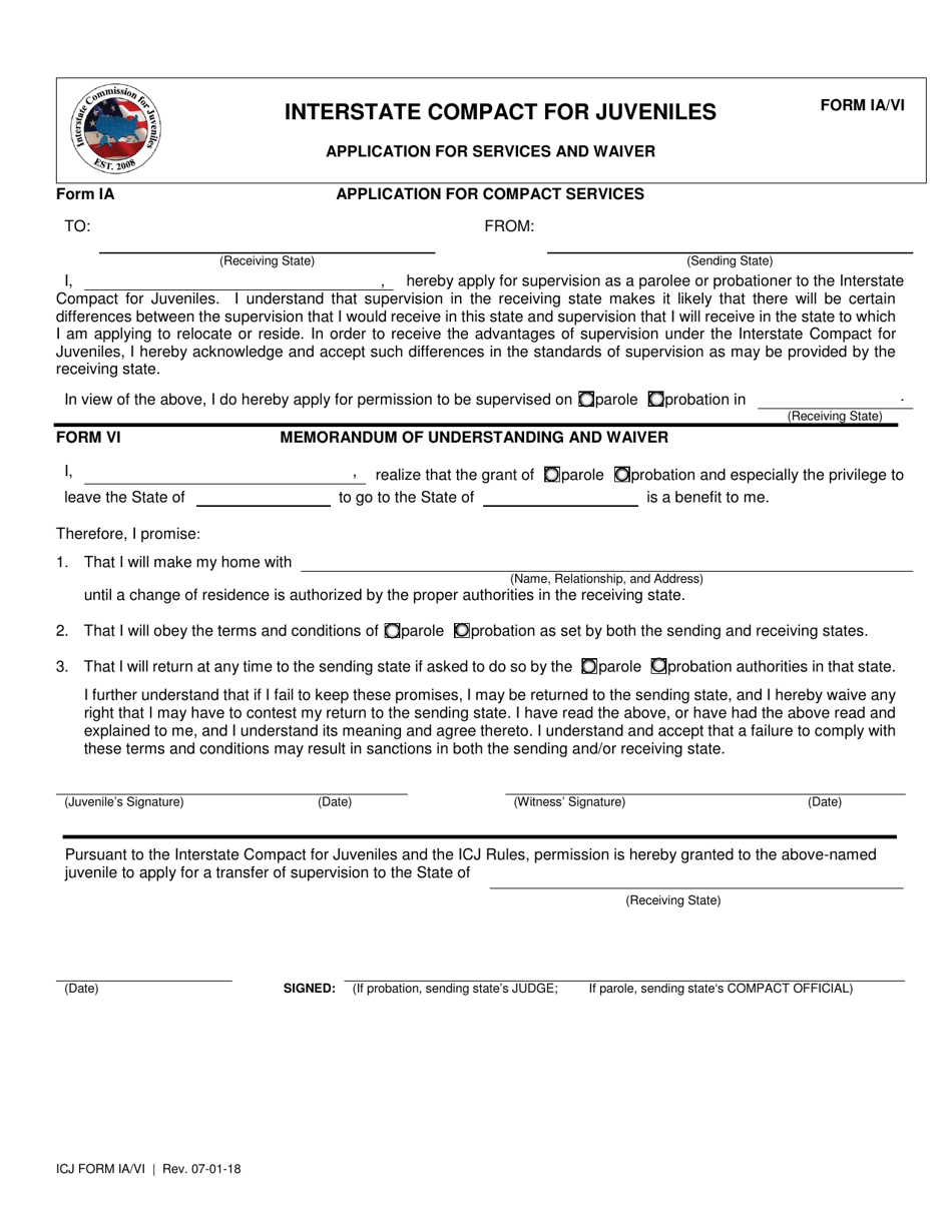 ICJ Form IA - Fill Out, Sign Online and Download Fillable PDF ...