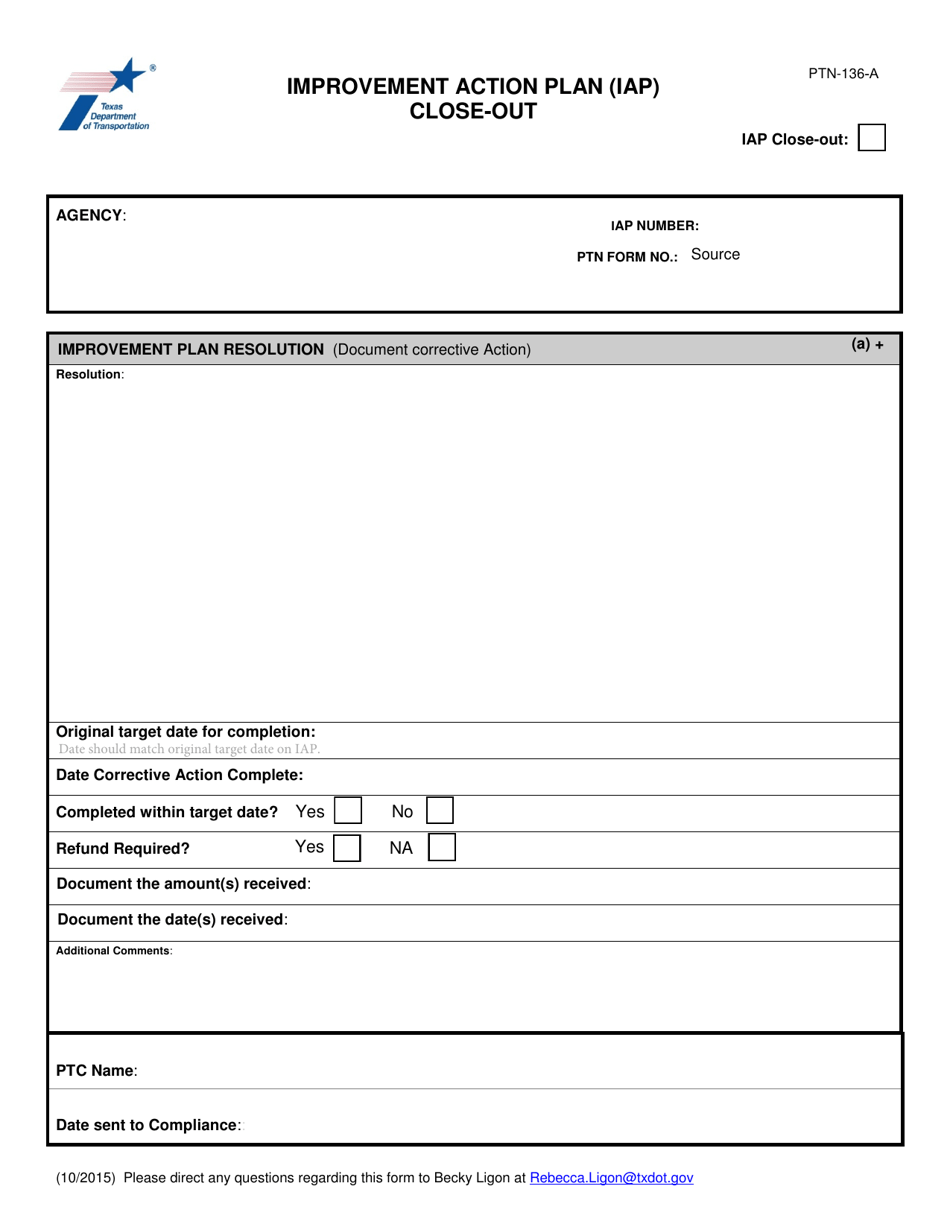 Form PTN-136-A - Fill Out, Sign Online and Download Fillable PDF, Texas | Templateroller