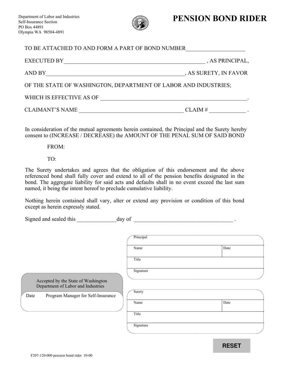 Form F207-120-000 - Fill Out, Sign Online and Download Fillable PDF ...