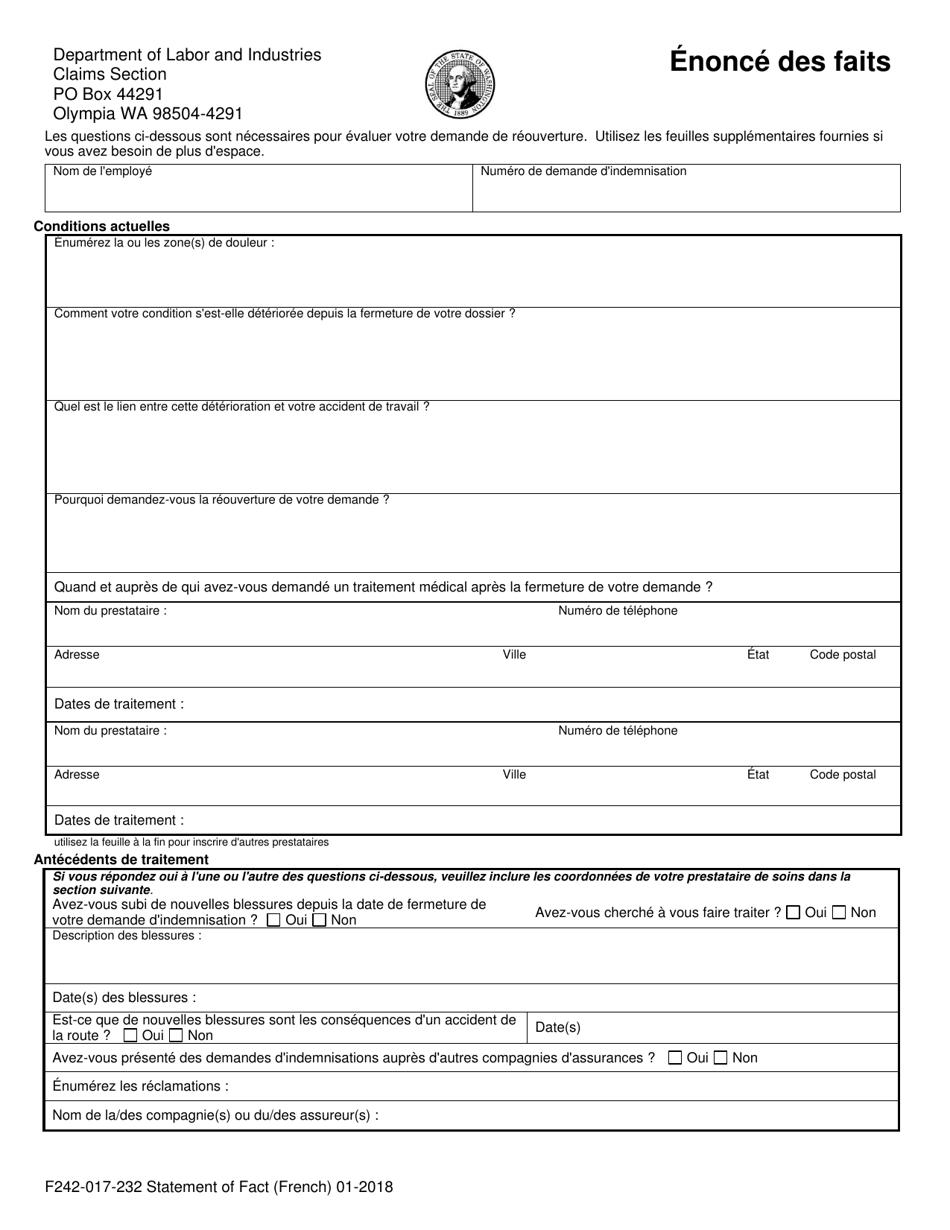 Forme F242-017-232 - Fill Out, Sign Online and Download Fillable PDF ...
