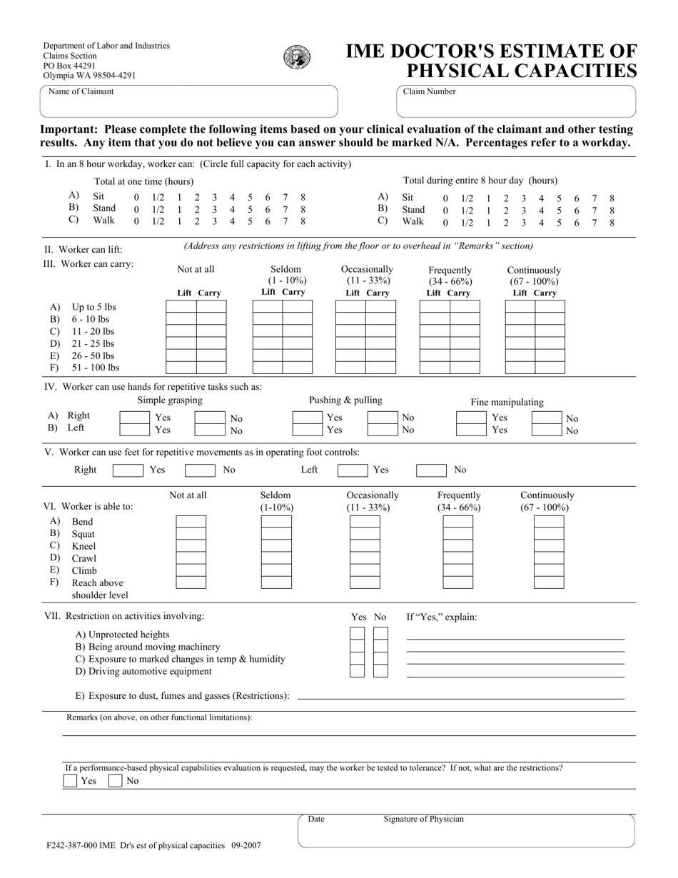 Form F242-387-000 - Fill Out, Sign Online and Download Printable PDF ...