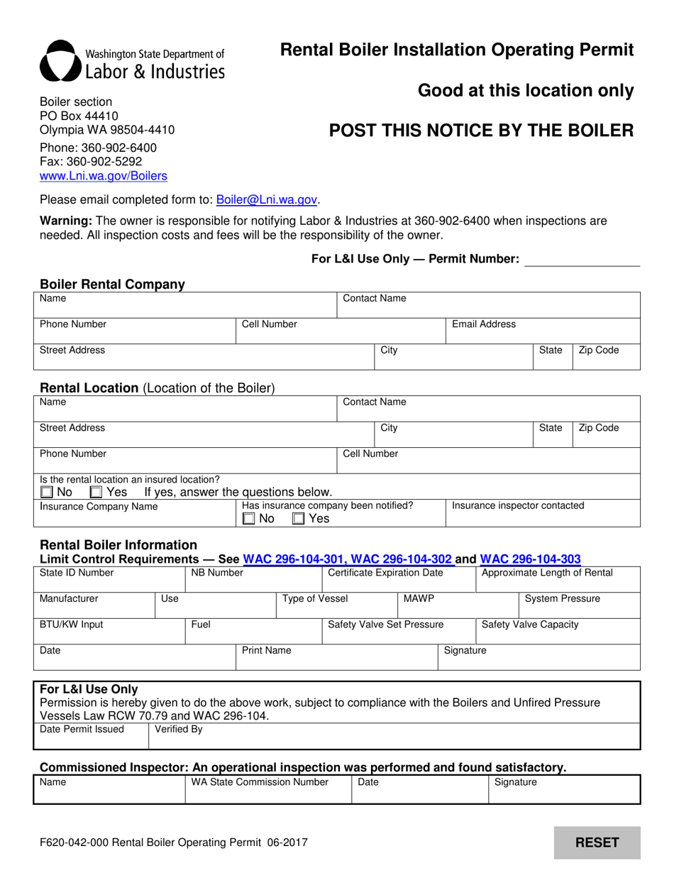 Form F620-042-000 - Fill Out, Sign Online and Download Fillable PDF ...
