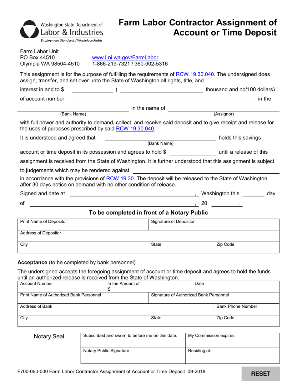 Form F700-060-000 - Fill Out, Sign Online and Download Fillable PDF ...