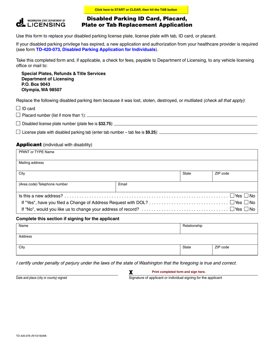 Form TD 420 076 Fill Out Sign Online And Download Fillable PDF 