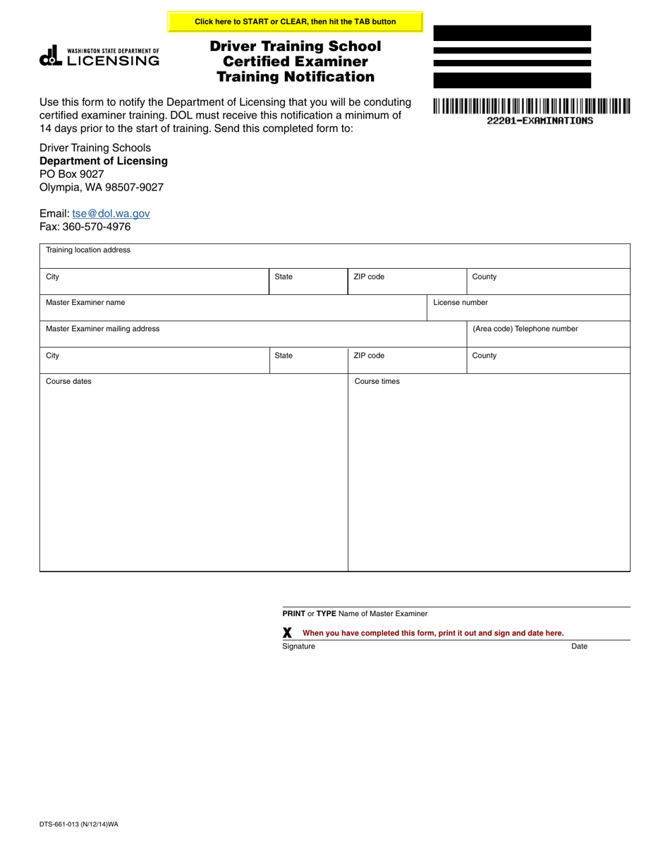 Form DTS-661-013 - Fill Out, Sign Online and Download Fillable PDF ...