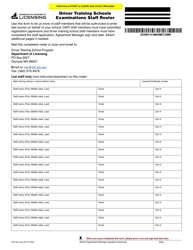 Form DTS-661-025 Download Fillable PDF or Fill Online Driver Training Schools Examinations Staff ...