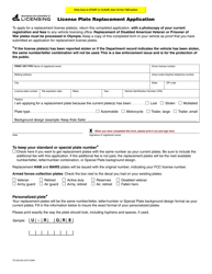 Form TD-420-504 Download Fillable PDF or Fill Online License Plate ...