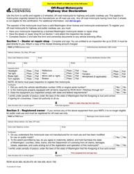 Form TD-420-808 Download Fillable PDF or Fill Online Off-Road ...