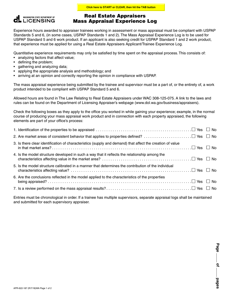 Form APR-622-187 - Fill Out, Sign Online and Download Fillable PDF ...